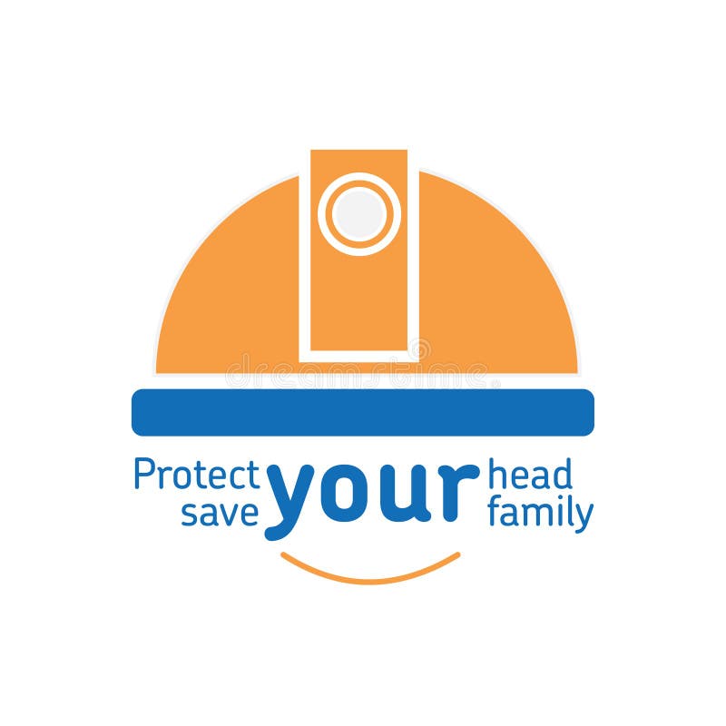 Protect Your Head Save Your Family Stock Vector - Illustration of ...