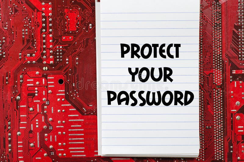 Protect Your Password Text Concept Stock Photo - Image of password ...