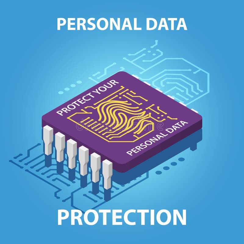 Protect Your Personal Data Vector Isometric Concept Illustration Stock ...
