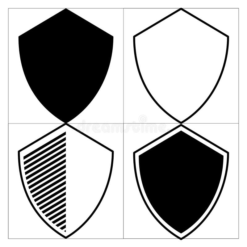 Simple Design Elements, Shield Stock Illustration - Illustration of ...