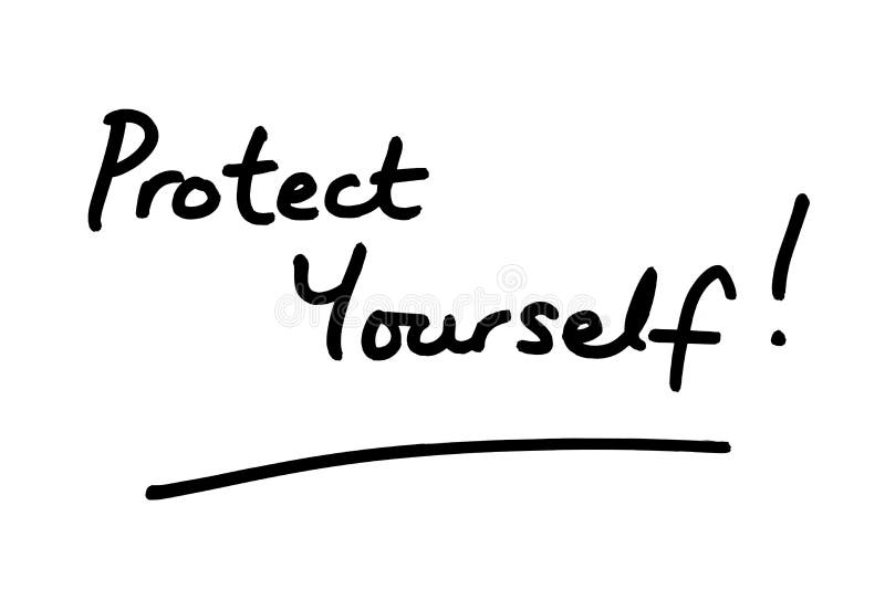 Protect Yourself stock illustration. Illustration of memo - 204306277
