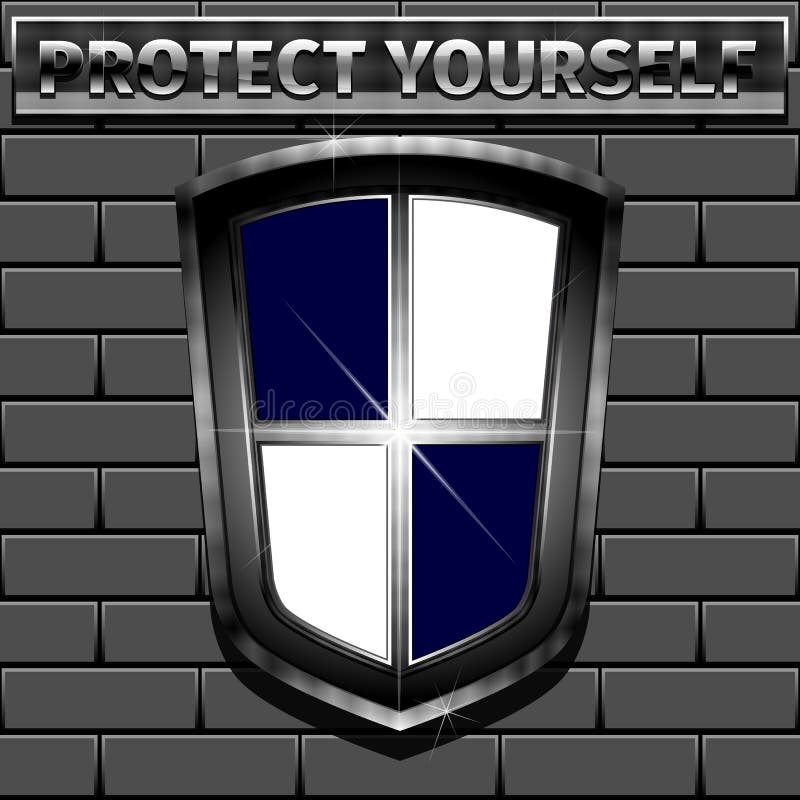Protect yourself stock vector. Illustration of protect - 57812083
