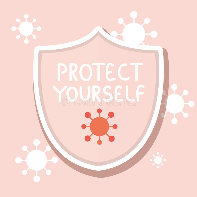 Protect yourself stamp stock vector. Illustration of rubber - 223456625
