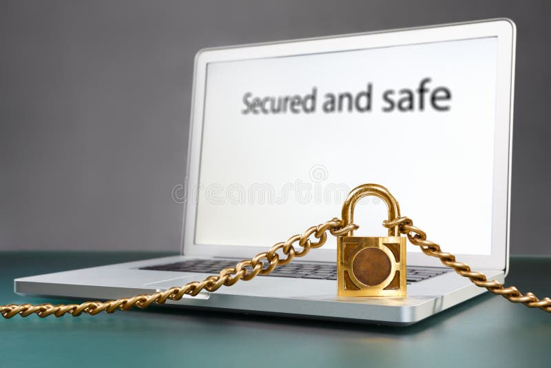 Protected stock image. Image of computer, laptop, safe - 21147355