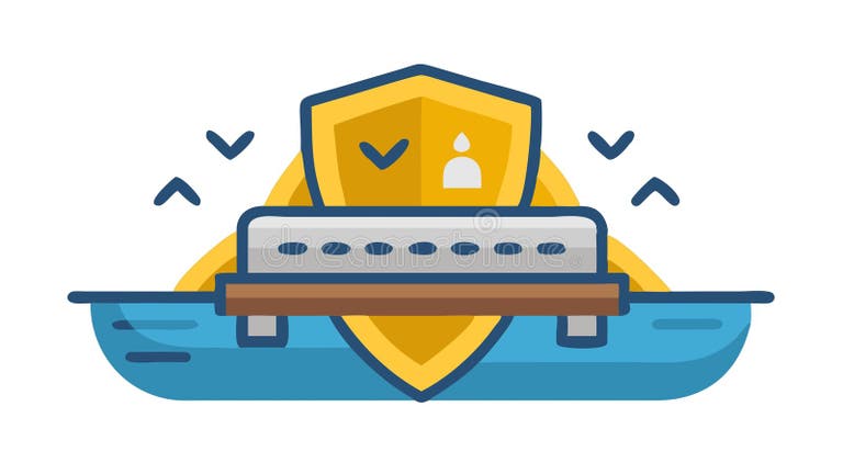 Protected Cargo Ship or Secure Maritime Transport Vector, Vector Design ...