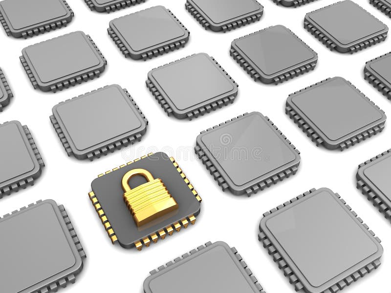 Protected chip stock illustration. Illustration of equipment - 45861054