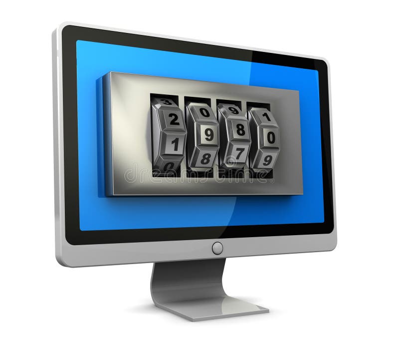 Computer protection stock illustration. Illustration of screen - 15316236