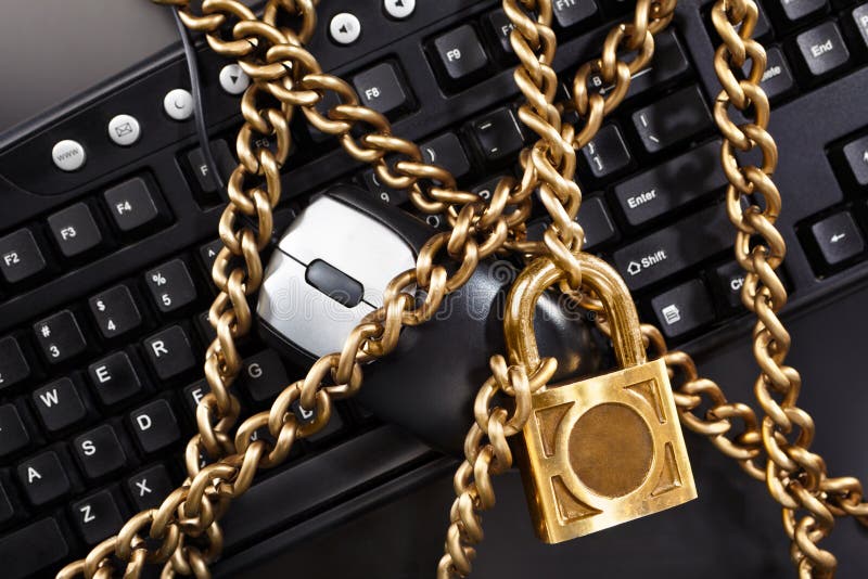 Protected computer stock image. Image of idea, keyboard - 21142927