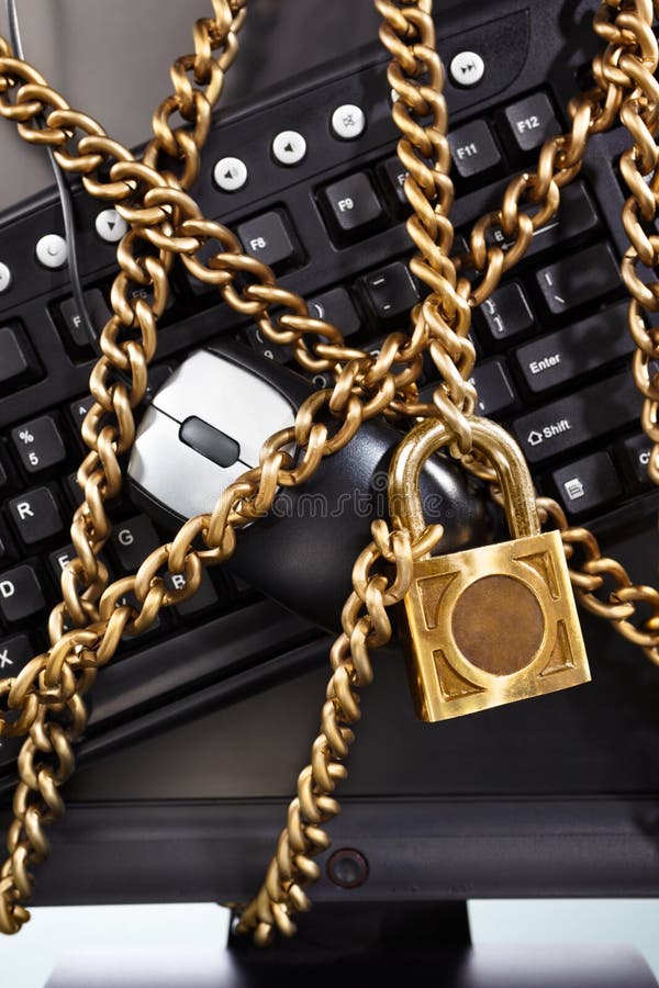 Protected computer stock image. Image of idea, keyboard - 21142927