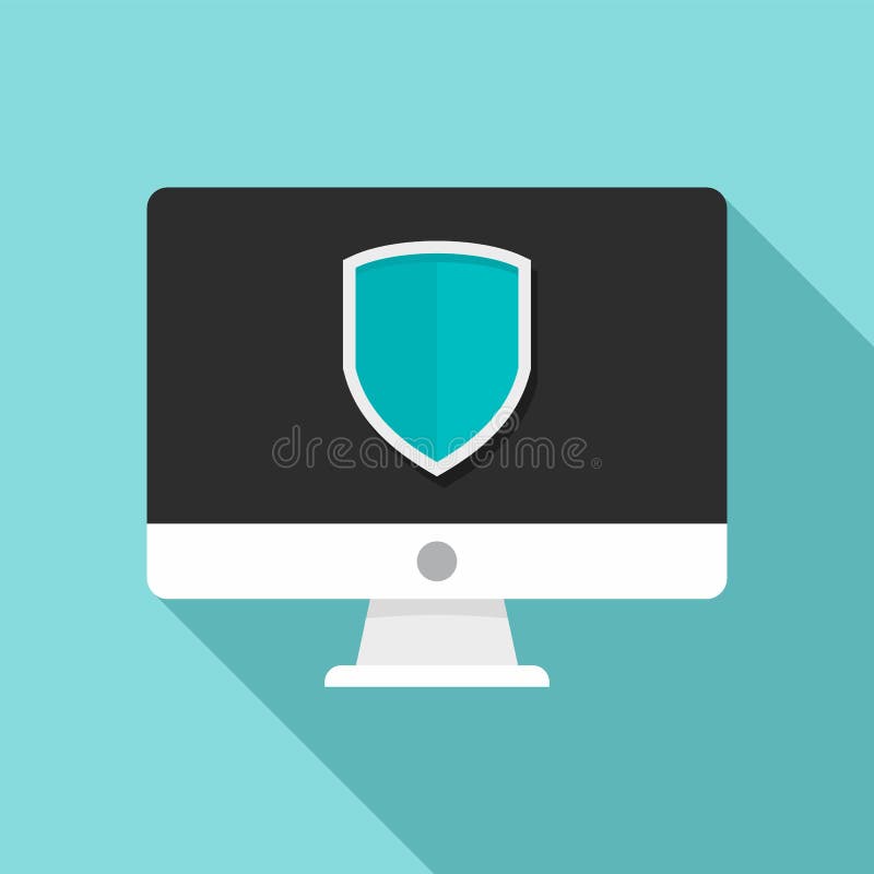 Protected computer icons stock vector. Illustration of encrypted - 51532168