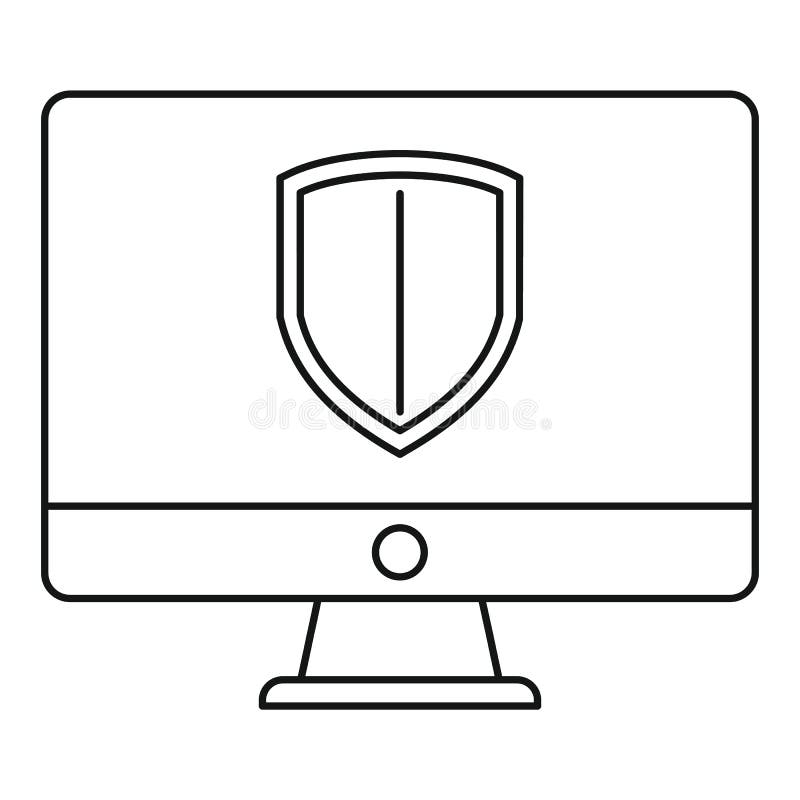 Protected computer icons stock vector. Illustration of encrypted - 51532168
