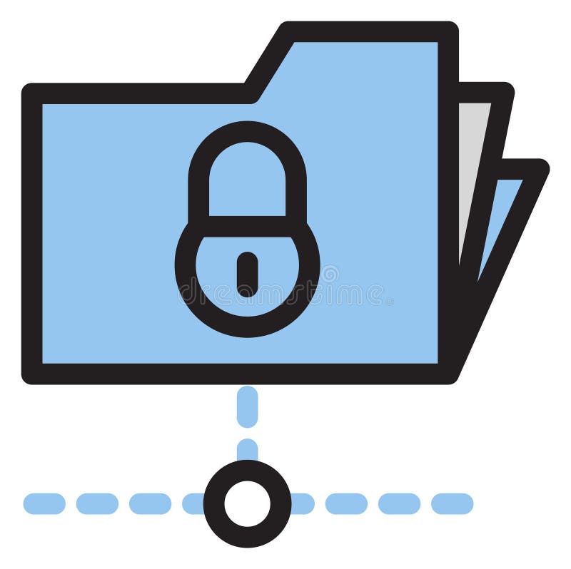 Protected Data Icon. File Binder with Lock Sign Stock Vector ...