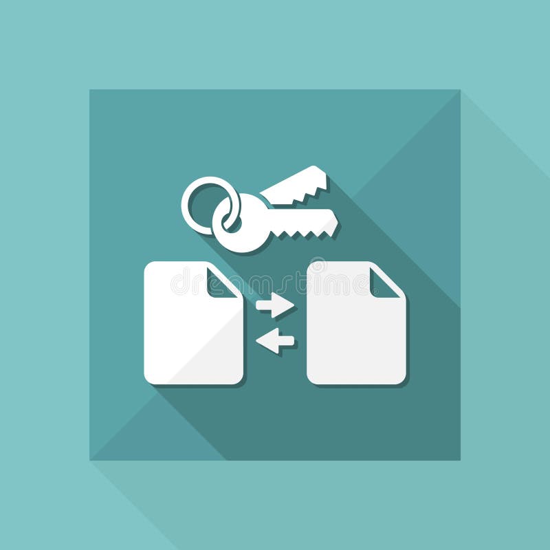 Protected Data Transfer - Minimal Flat Icon Stock Vector - Illustration ...