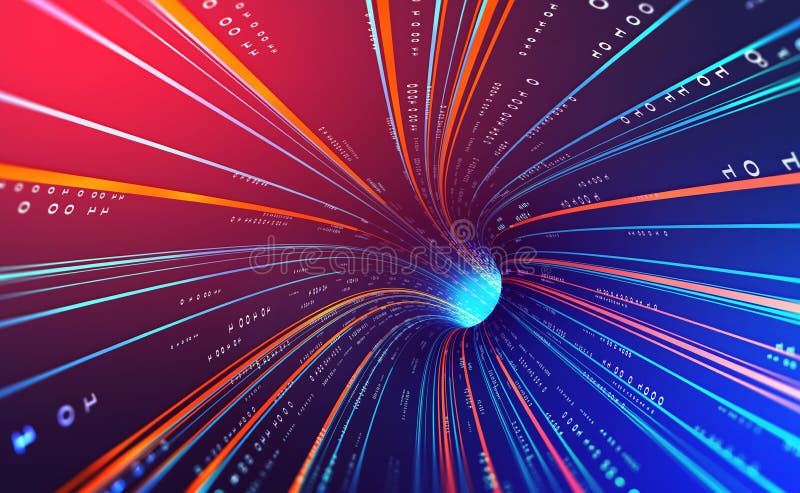 Protected Data. Vortex Data Flow Technology Stock Illustration ...