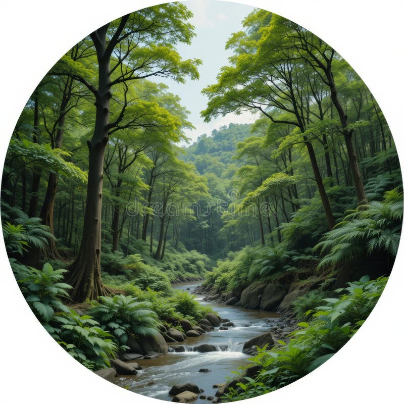 Protected Forest Area with an Untouched, Lush Green Ecosystem and a ...