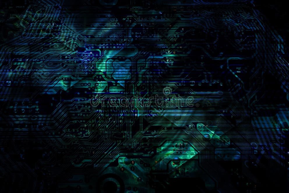 Protected Guard Grid Shield Circuit Board Cloud Comluting Concept ...