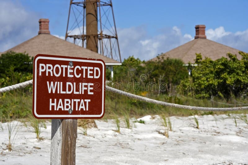 Protected Habitat Sign stock photo. Image of myers, ocean - 22191508