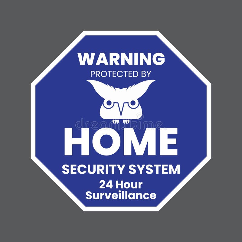 Protected by Home Security System Yard Sign. Warning Protected by Home ...