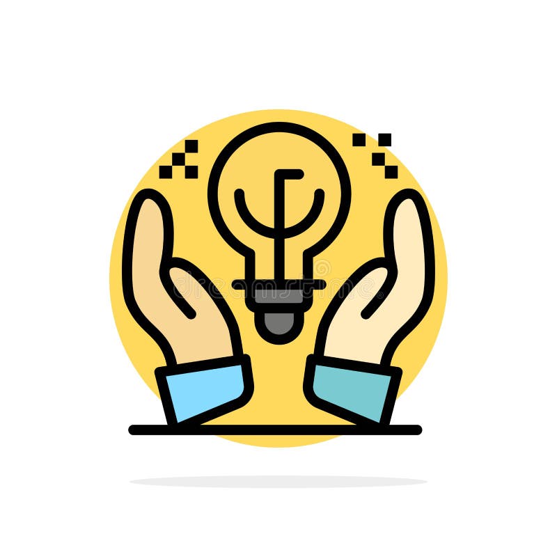 Protected Ideas, Business, Idea, Hand Abstract Circle Background Flat ...