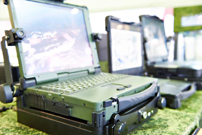 Protected Laptop for Military Stock Photo - Image of background, work ...