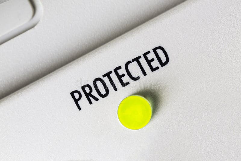 Protected Power Supply Indicator Light Macro Stock Image - Image of ...