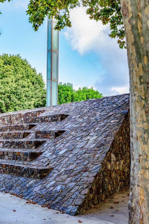 Crystal Column that Protects Lights. Stock Photo - Image of vertical ...