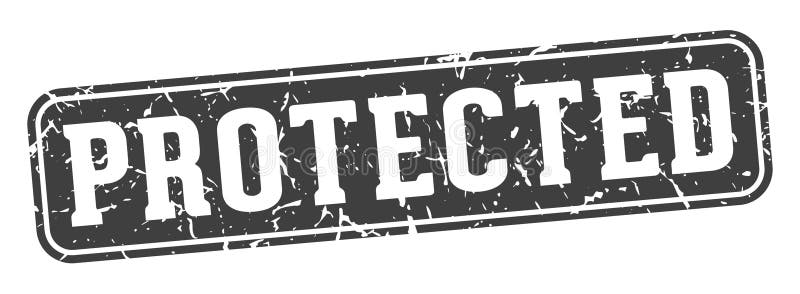Protected Rectangular Sign. Protected Stamp Stock Vector - Illustration ...