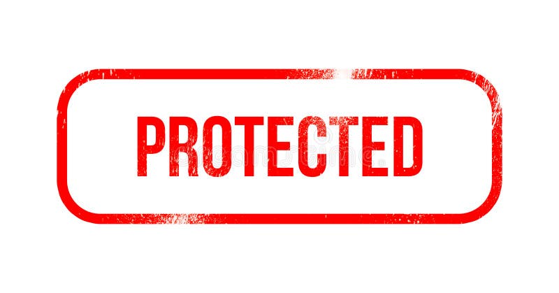 Protected - Red Grunge Rubber, Stamp Stock Illustration - Illustration ...