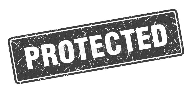 Protected Sign. Protected Circular Band Label. Protected Sticker Stock ...