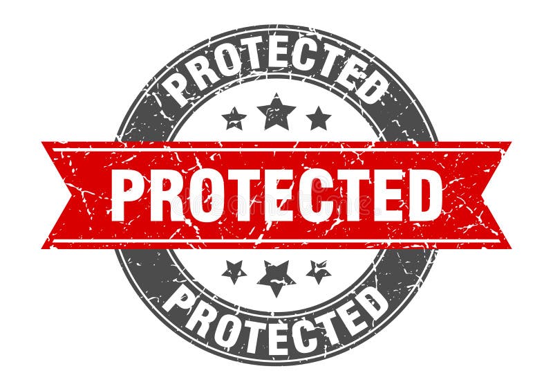 Protected stamp stock vector. Illustration of label - 196544713