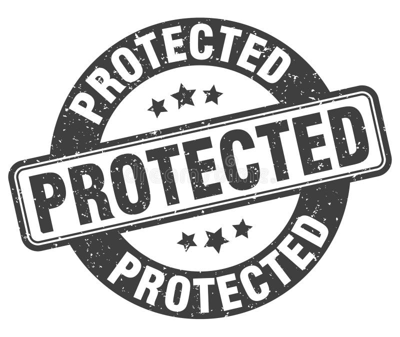 Protected Stamp. Protected Label. Round Grunge Sign Stock Vector ...