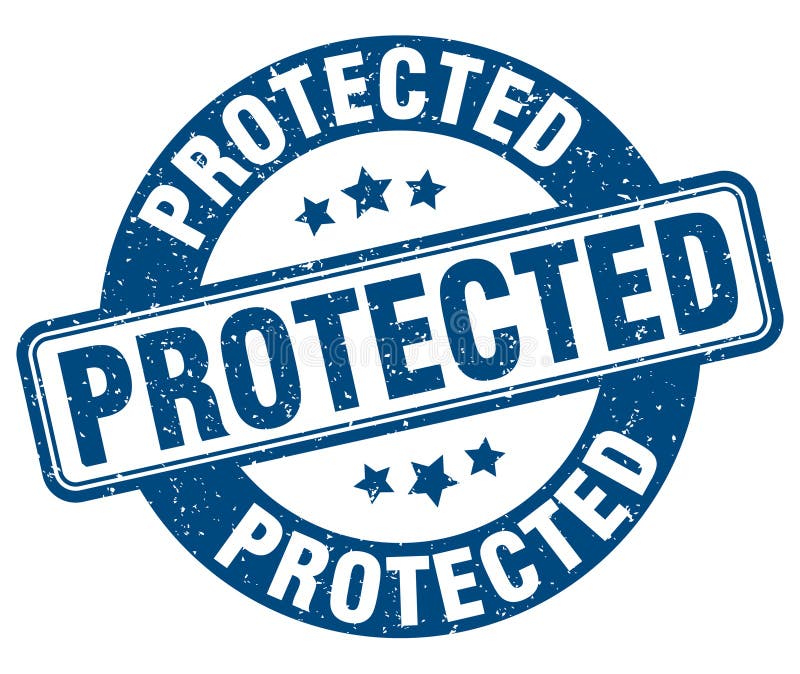 Protected Stamp. Protected Label. Round Grunge Sign Stock Vector ...