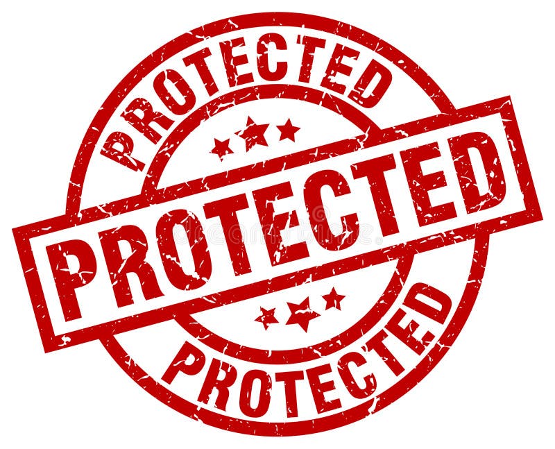 Protected red grunge stamp stock vector. Illustration of grungy - 89503177