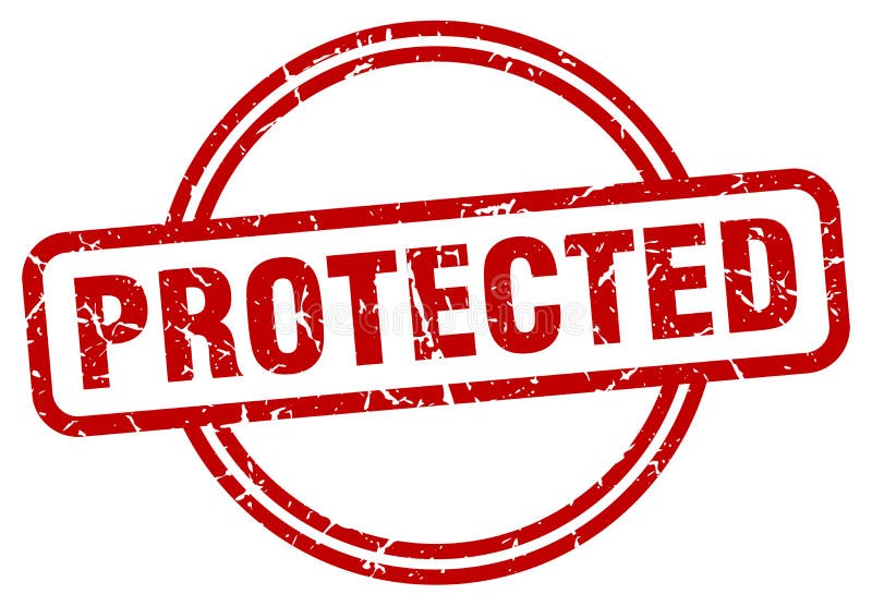 Protected Stamp. Protected Round Grunge Sign Stock Vector ...
