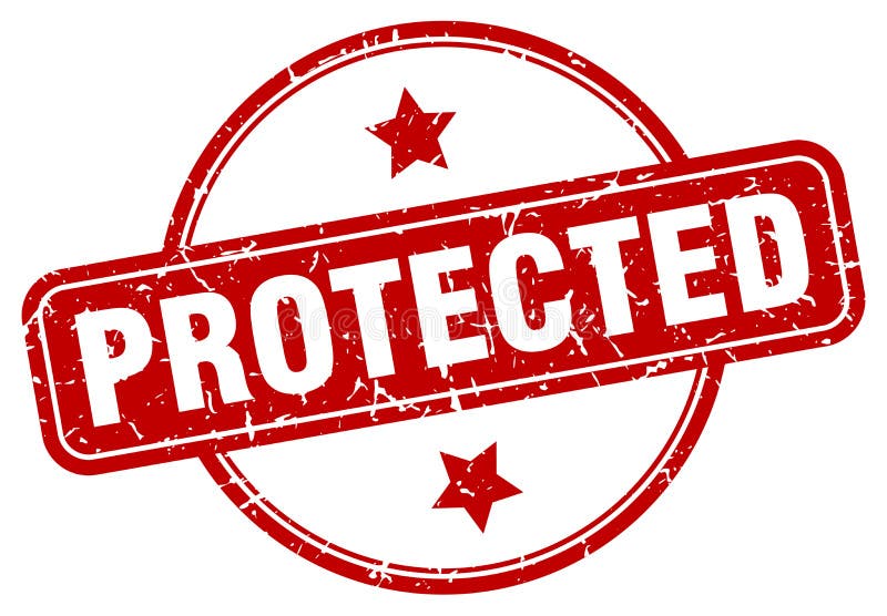 Protected stamp stock vector. Illustration of background - 125010249