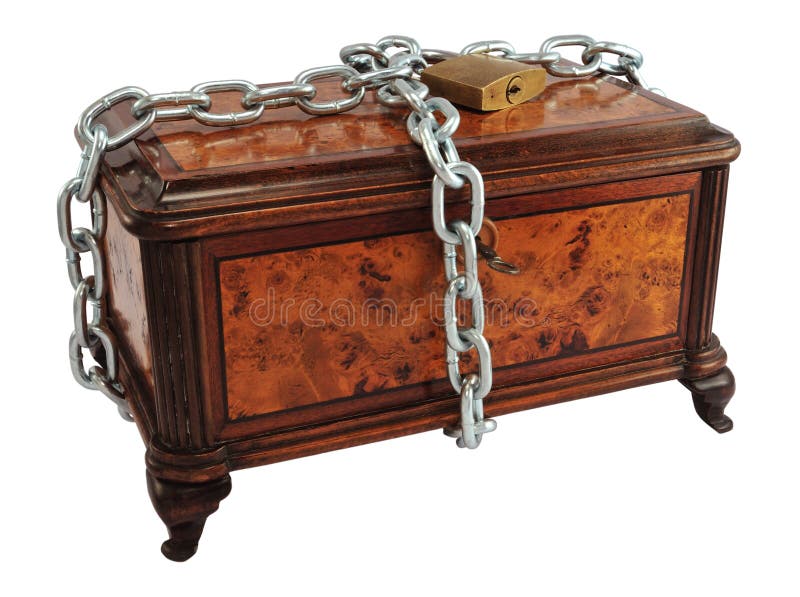 Protected treasure chest stock photo. Image of brown - 19569156
