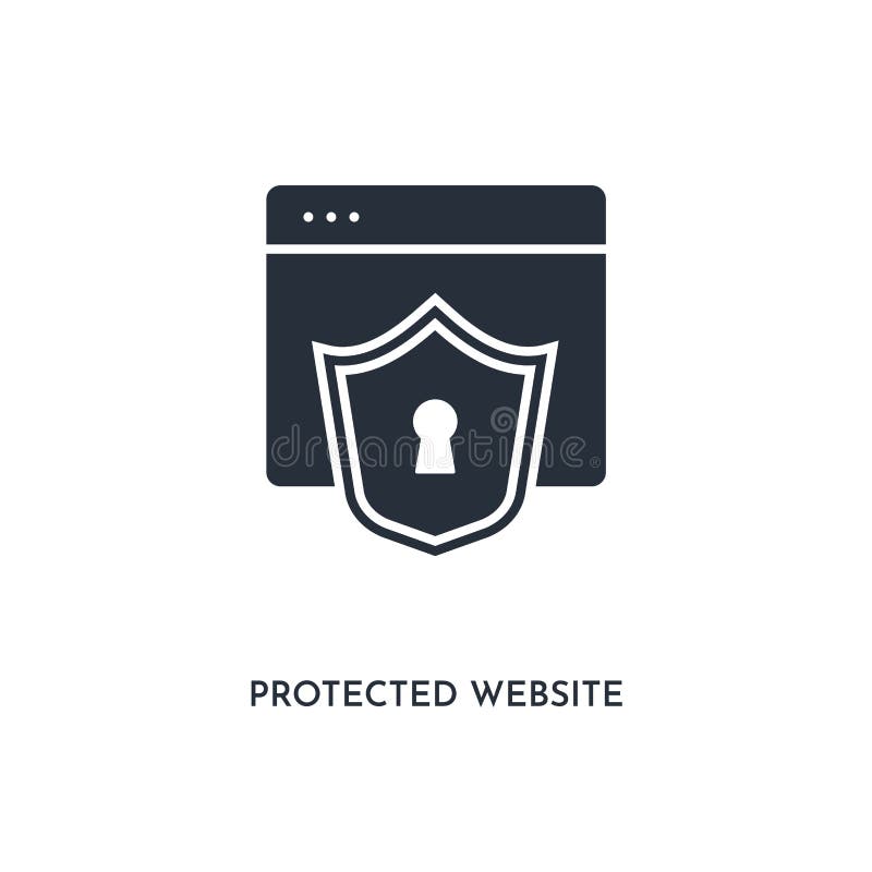 Protected Website Business Company Poster Template. with Place for Text ...