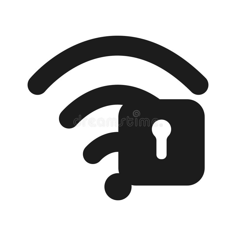 Protected Wi-Fi Vector. Internet Security Vector Icon. Wi-Fi Signal ...