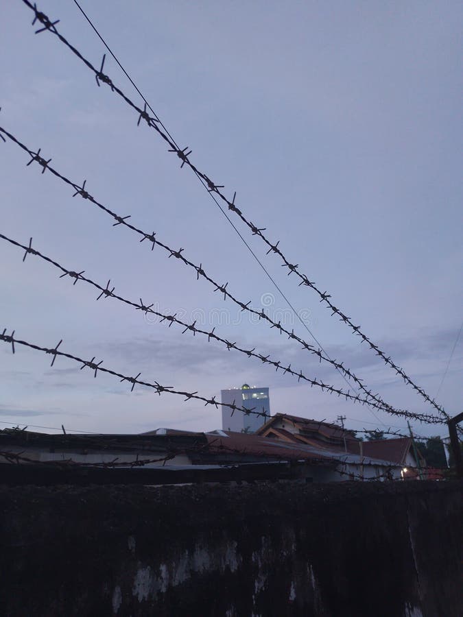 Protected Wire on the Wall of Someone S House Stock Photo - Image of ...