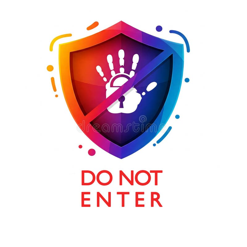 Protected Zone: Access Prohibited. Stock Illustration - Illustration of ...