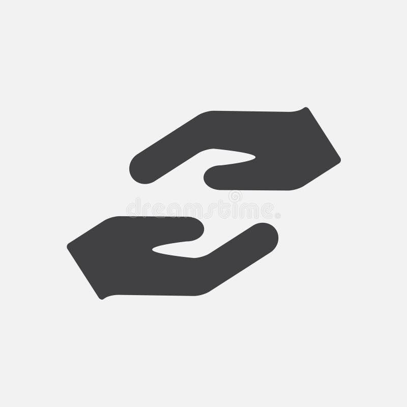 Protecting or Caring Hands Icon. Vector Illustration. Stock Vector - Illustration of life, hands ...