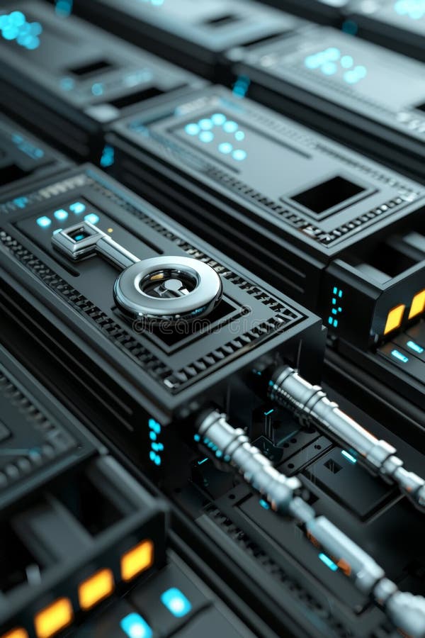 Protecting Data with Encryption Key for Secure Access Control Stock ...