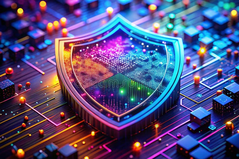 Protecting Digital Assets a Multifaceted Data Security Shield Depicted ...