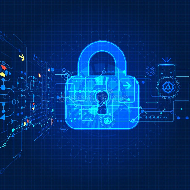 Protecting Digital Encoding Stock Vector Illustration Of Background Safety 59705890