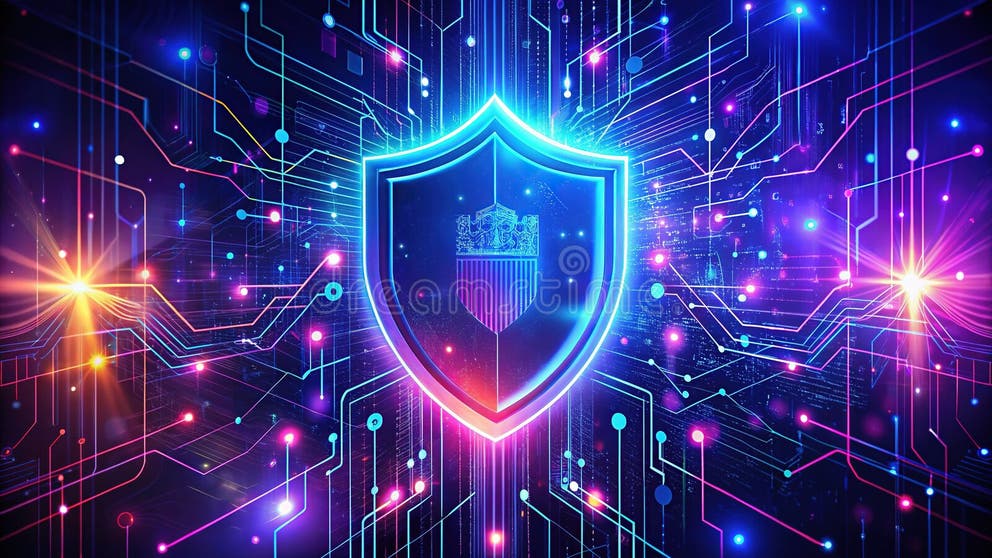 Protecting the Digital Future an Abstract Visual of Advanced Cyber ...