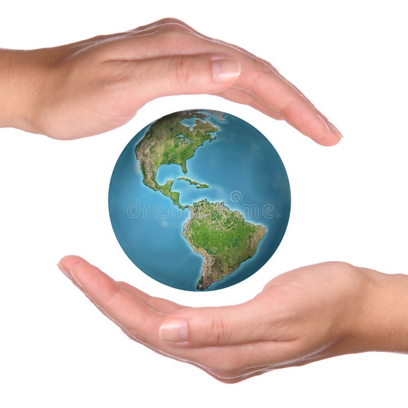 Protecting the Earth Planet Stock Photo - Image of ecological ...