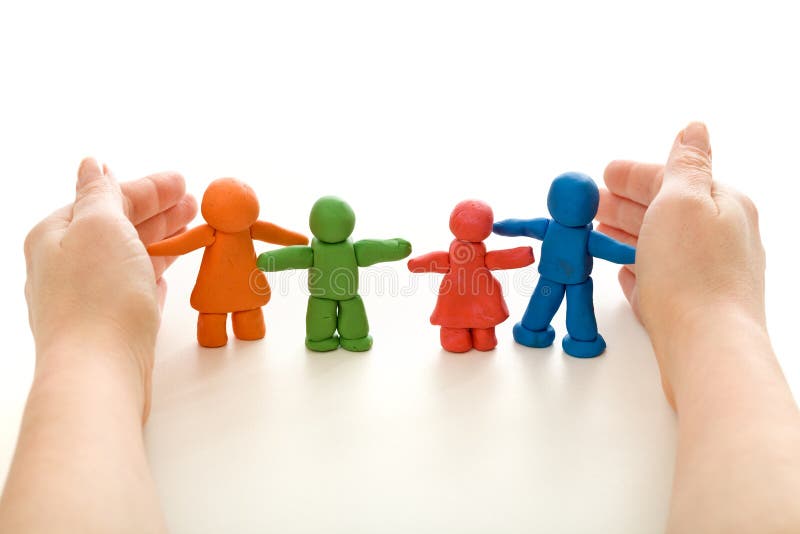 Plasticine People stock photo. Image of baby, mother, family - 327224