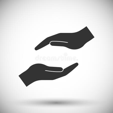 Protecting hands icon stock vector. Illustration of abstract - 91320047
