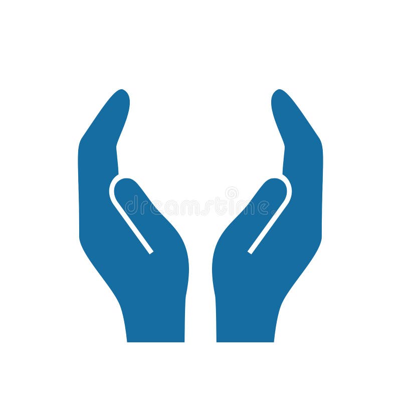 Protecting Hands Vector Icon Stock Vector - Illustration of insurance ...