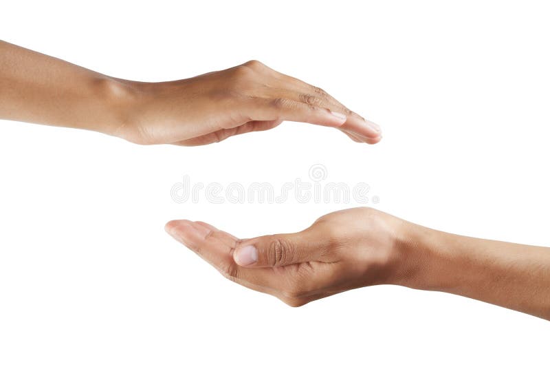 Protecting Hands on White Background Stock Illustration - Illustration ...